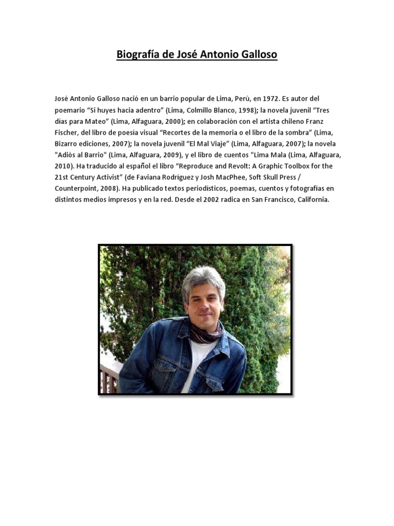 Biografía de José Antonio Galloso | PDF | Cannabis (Droga) | Drogas