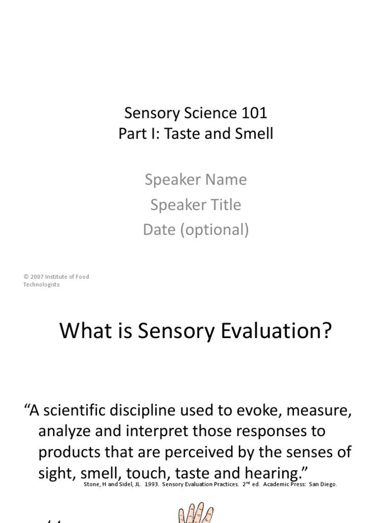 Sensory Science 101 by IFT - How Do We Taste | PDF | Umami | Taste