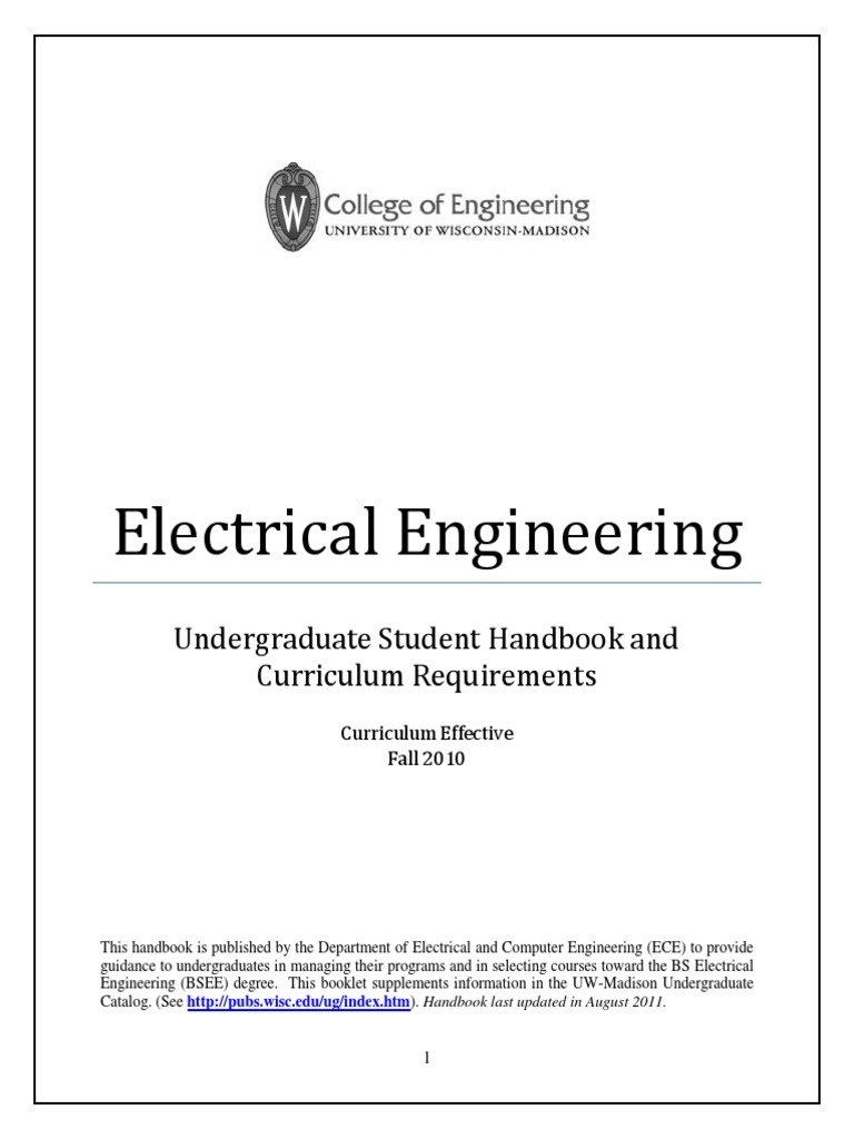 ECE Undergraduate EE Curriculum Handbook | PDF | Academic Degree ...