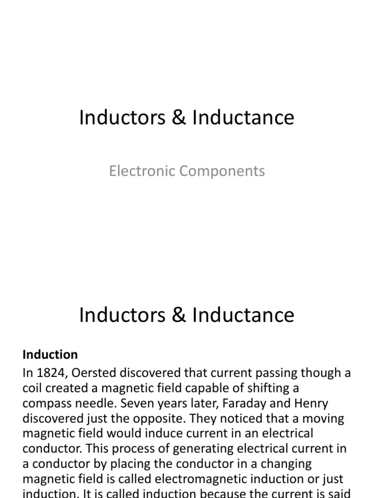 Inductors & Inductance: Electronic Components | PDF | Inductance | Electromagnetic Induction