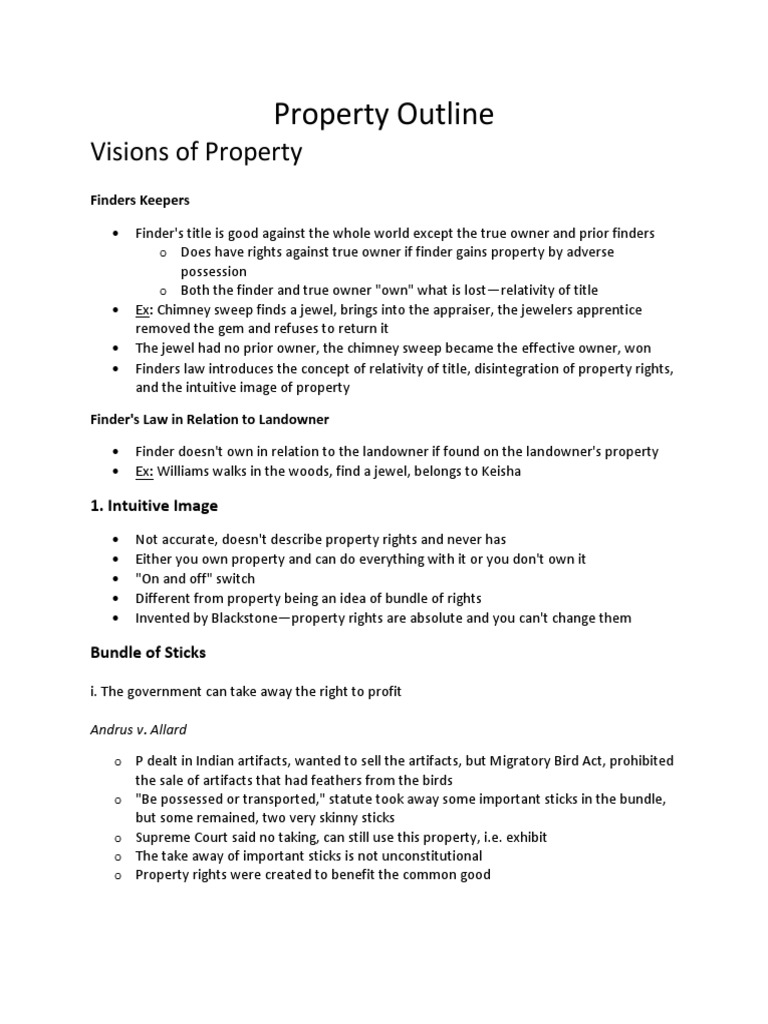 Property Rights and Legal Theories | PDF | Concurrent Estate | Lease