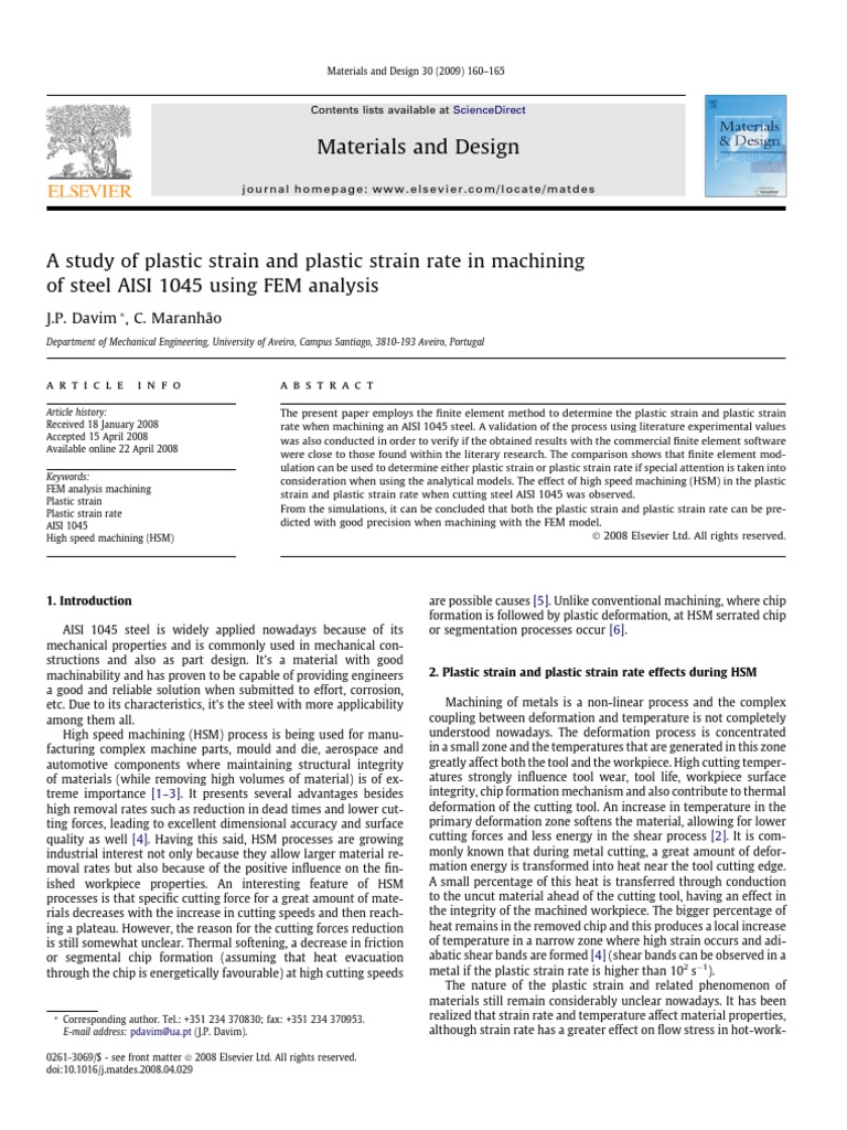 Study of Plastic | PDF | Deformation (Engineering) | Machining