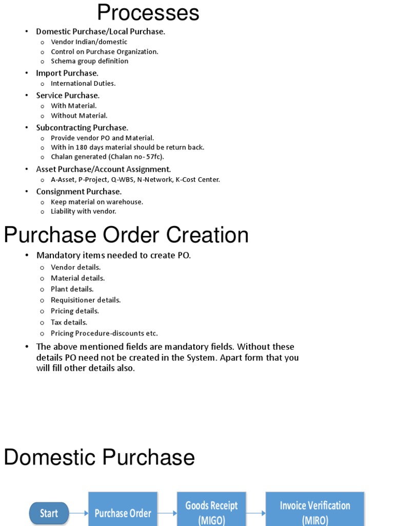 SAP MM Business Processes | PDF