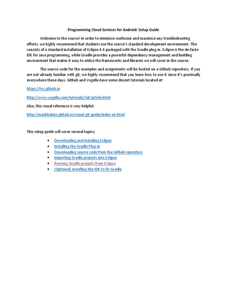 Android Cloud Services Setup Guide | PDF | Eclipse (Software) | Command Line Interface