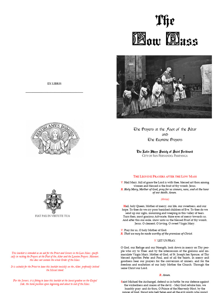 The Low Mass (Preliminary and Concluding Prayers) | Download Free PDF ...