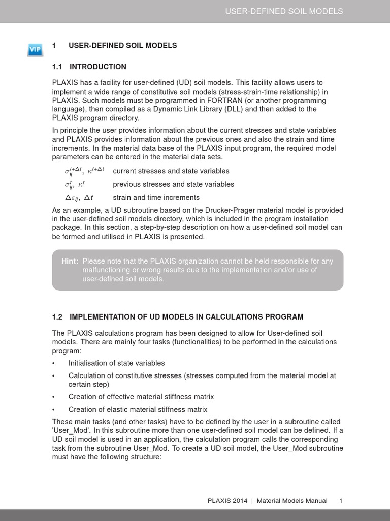 Explanation of UDSM - 2014 Version | PDF | Parameter (Computer Programming) | Subroutine