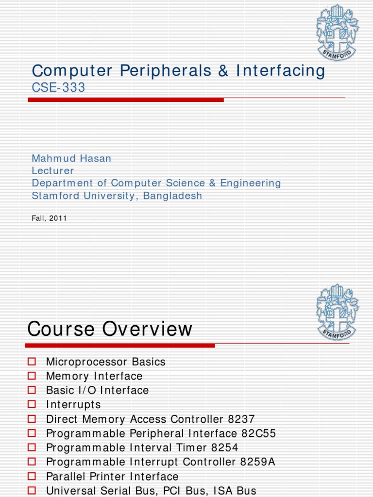 Computer Peripherals & Interfacing | PDF | Input/Output | Usb