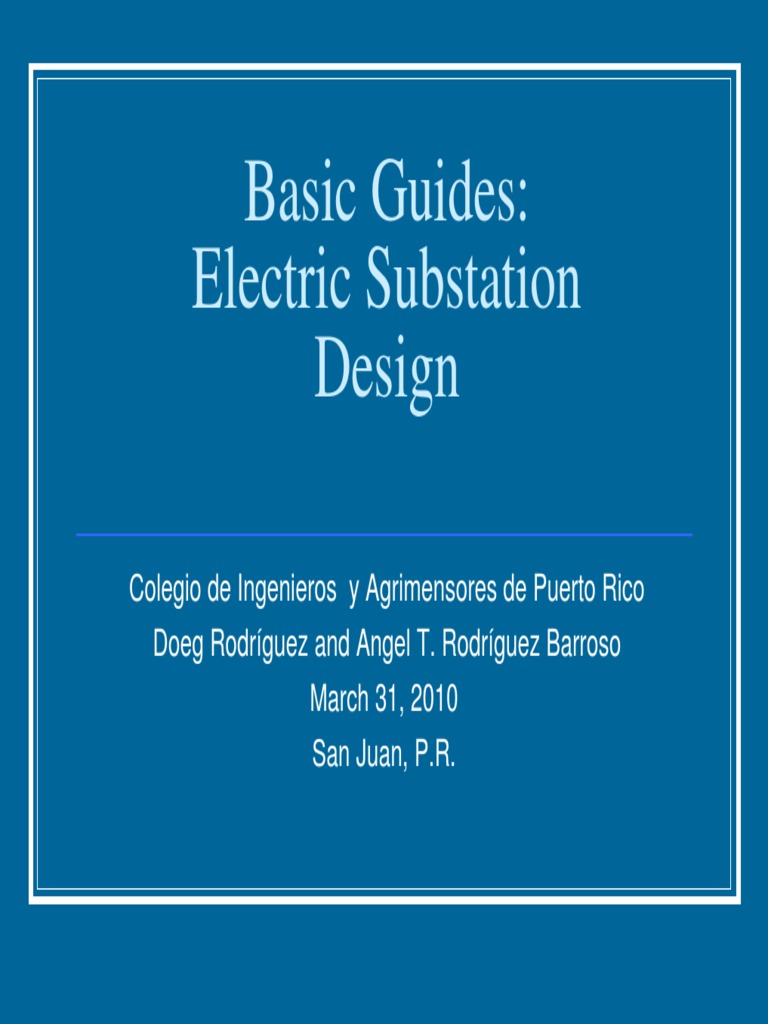 Basic Guides: Electric Substation Design | PDF | Electrical Substation ...