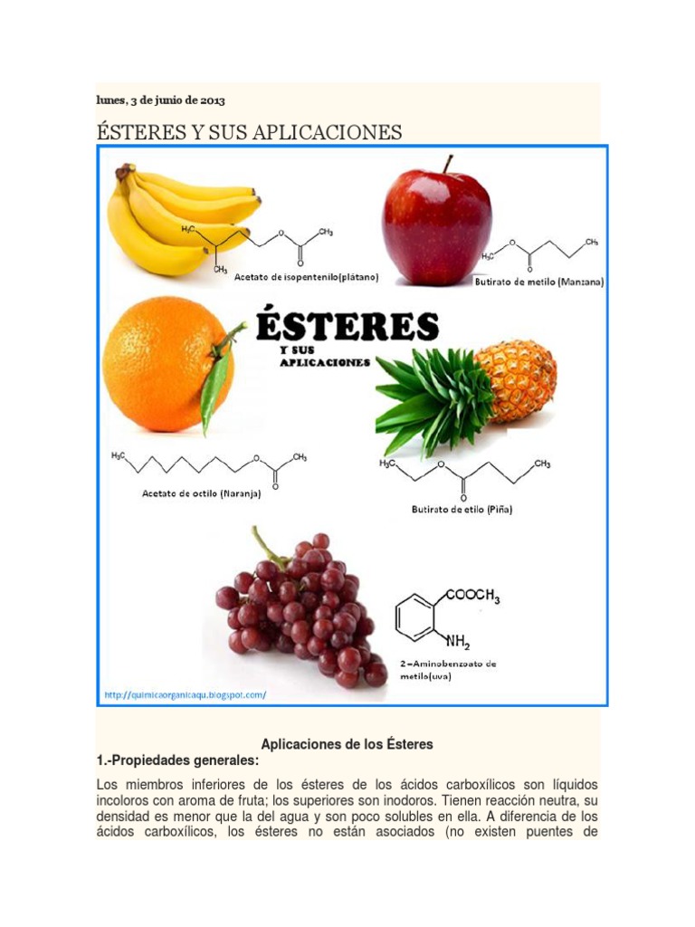 Aplicaciones de Los Esteres | Ester | Glicerol