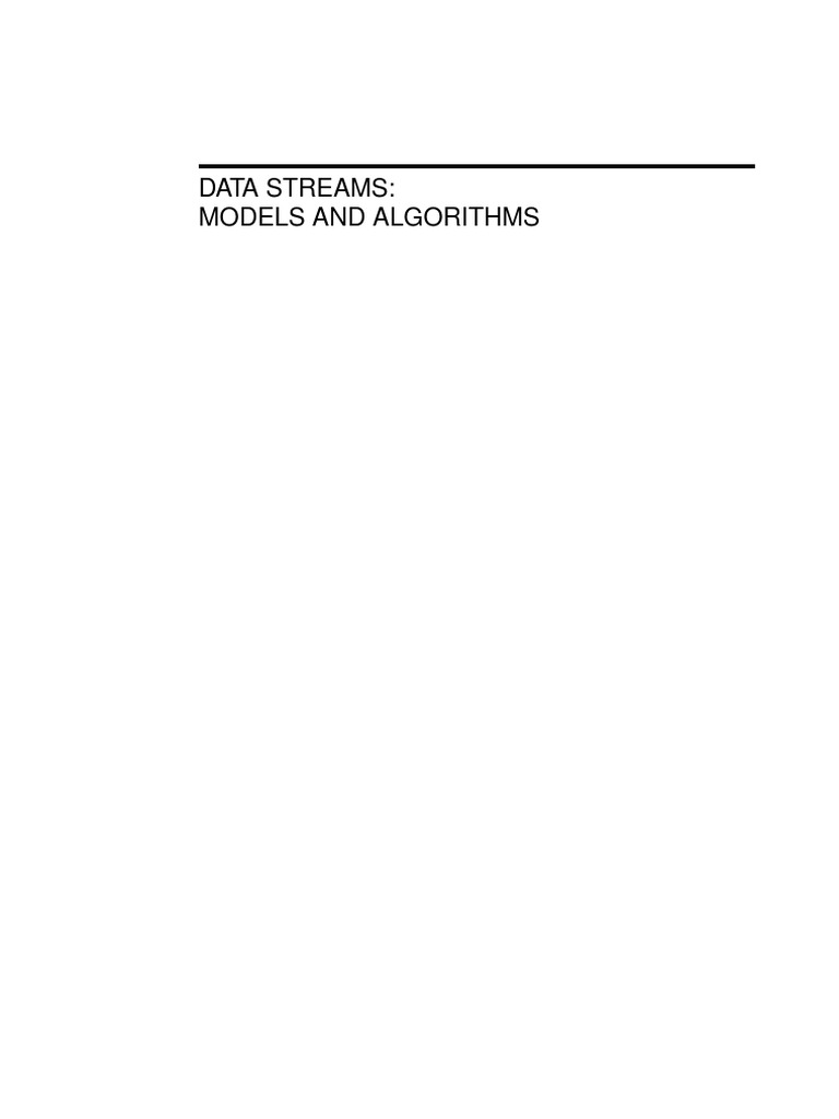 Stream Book | PDF | Cluster Analysis | Data Mining