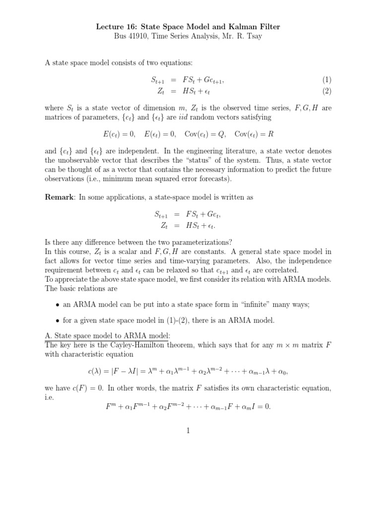 Lec16 Bocipherous | PDF | Kalman Filter | Covariance Matrix