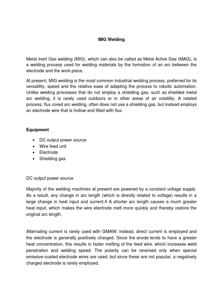 MIG Welding | PDF | Welding | Construction
