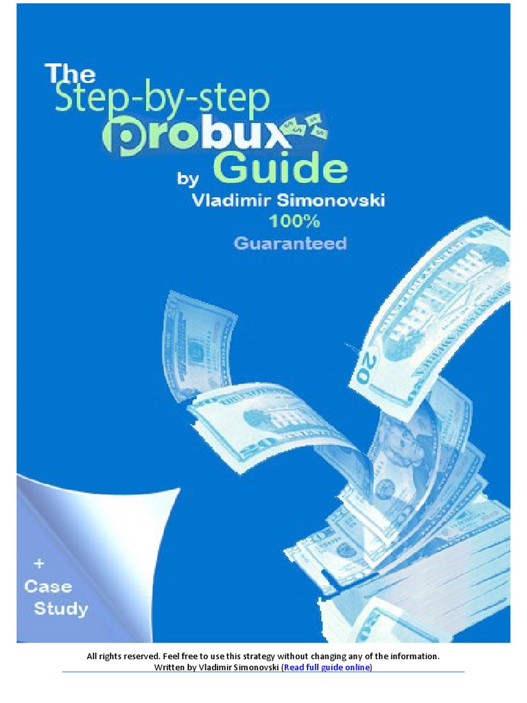 Probux Strategy Guide by Vladimir Simonovski | PDF | Pay Pal | Advertising