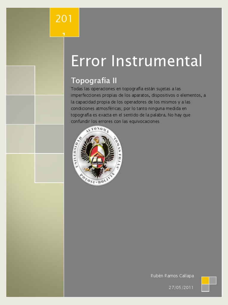 Error Instrumental | PDF | Medición | Topografía