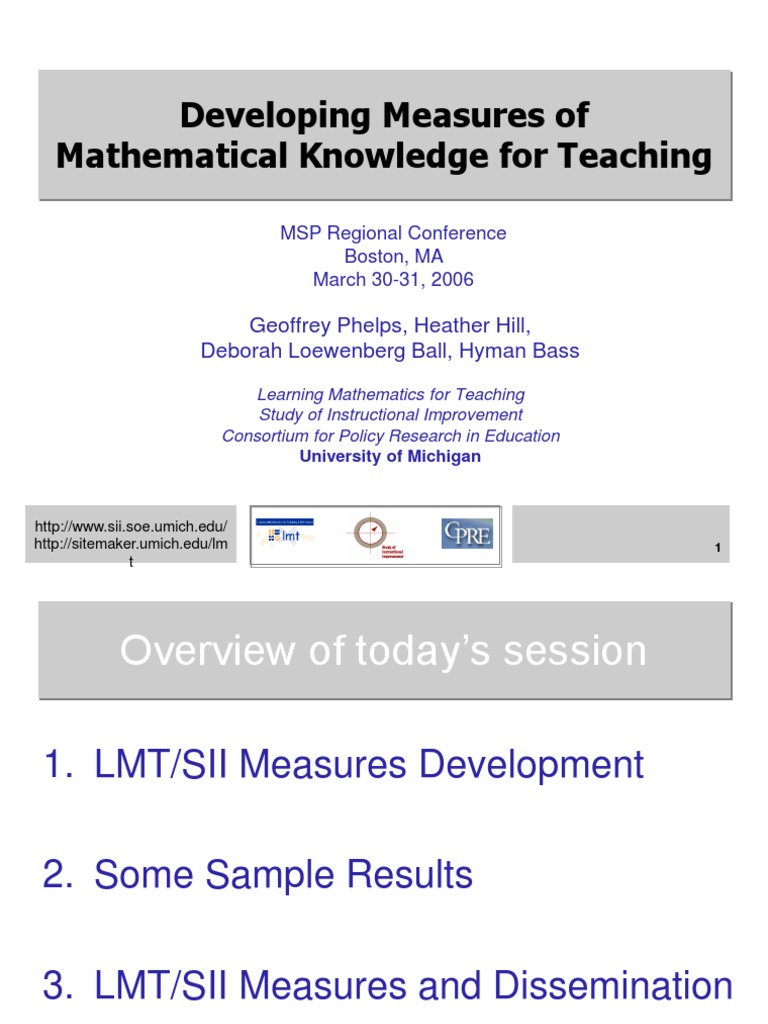 Developing and Using Measures | PDF | Teaching Mathematics ...