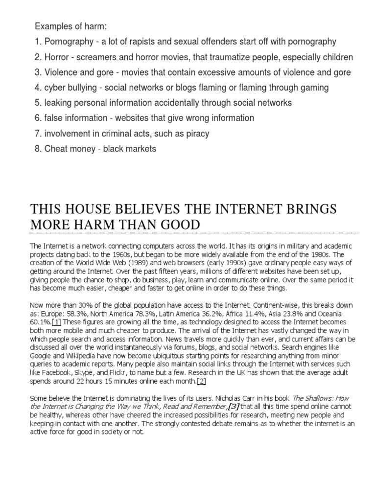 Internet's Harmful Impact on Society | PDF | Phishing | Social ...