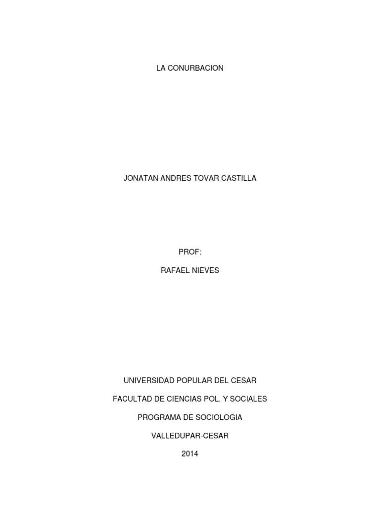 CONURBACION | PDF | Área metropolitana | Ciudad