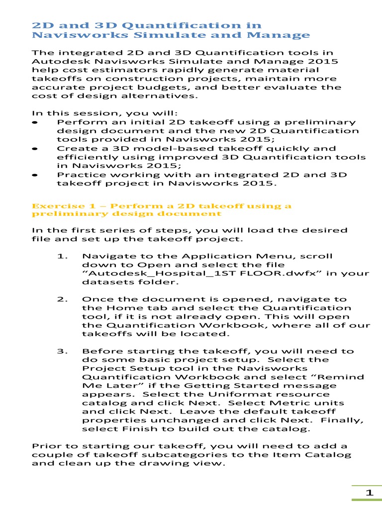Navisworks Quantification | PDF | Software | Computing