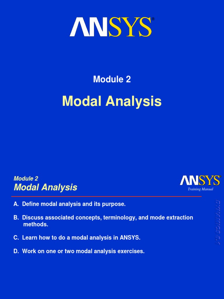 ANSYS Modal Analysis | PDF