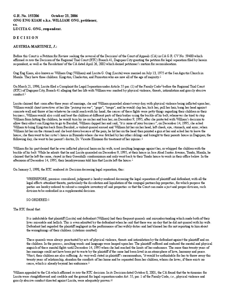 Article 55 Legal Separation | PDF | Lawsuit | Social Institutions