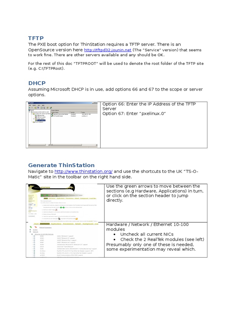 ThinStation Thin Client Setup - 0.1 | Download Free PDF | Internet ...