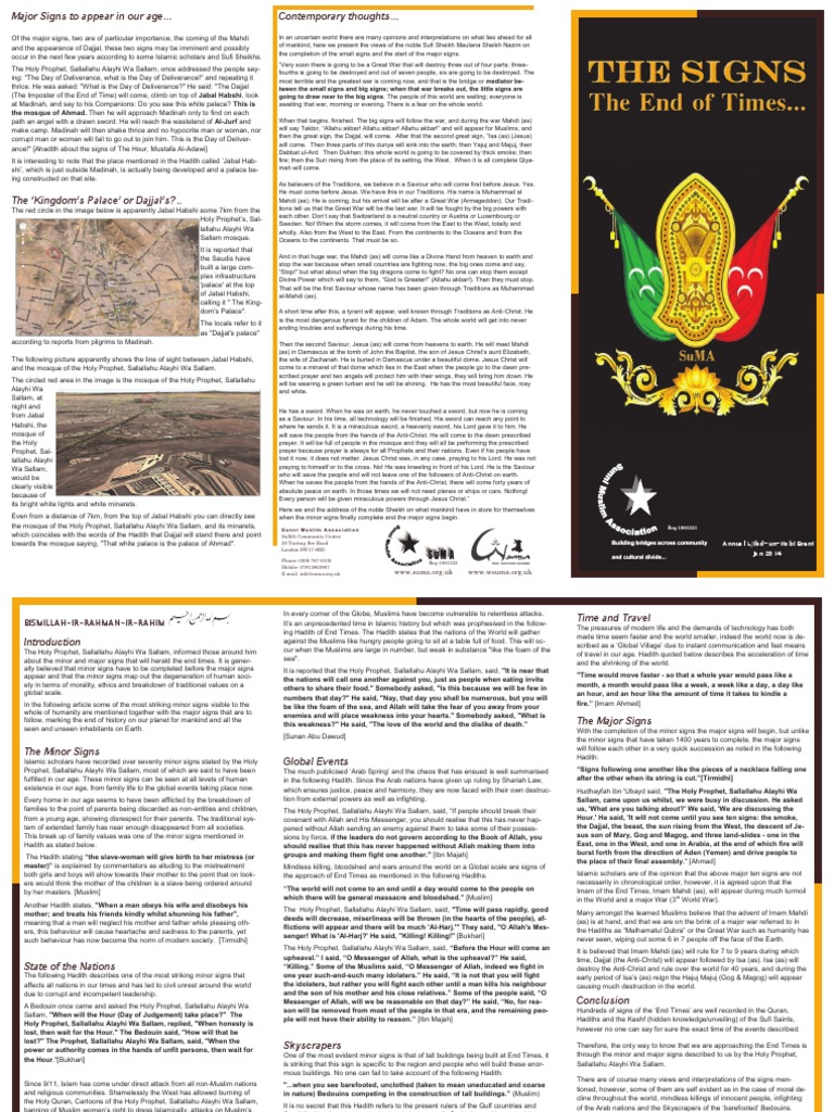 The Signs - End of Times | PDF | Jesus In Islam | Monotheistic Religions