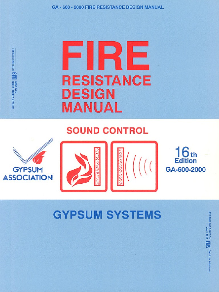 2000 Fire Resistance Design Manual | PDF | Framing (Construction) | Drywall