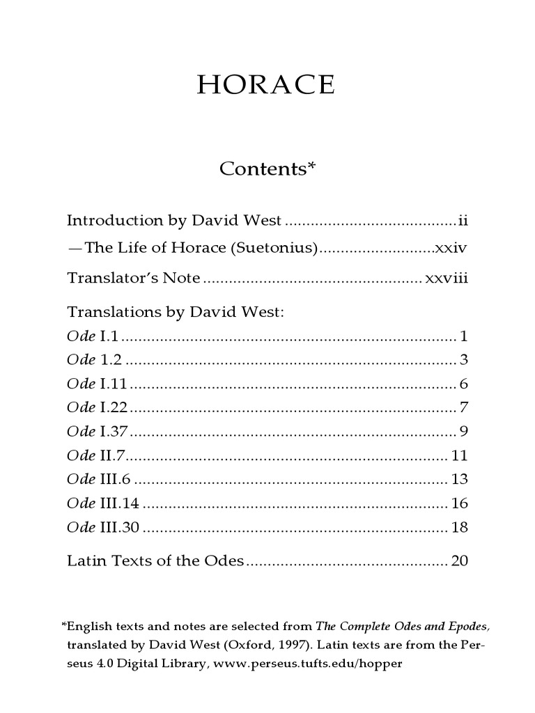 Horace | PDF | Horace | Augustus