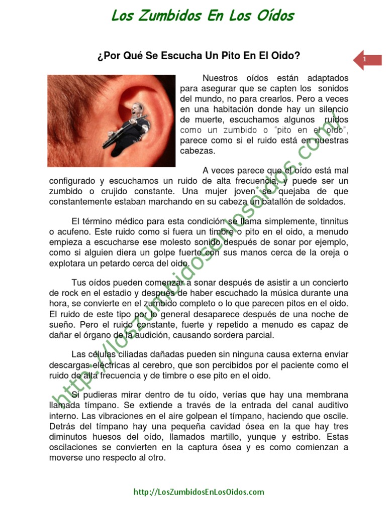 Causas y Soluciones del Tinnitus | PDF | Escuchando | Tinnitus