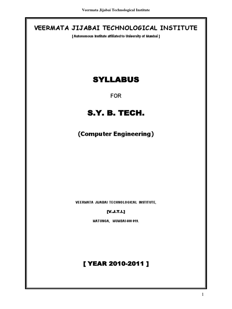 S YBTechComputer Engg - Syllabus | PDF | Internet Protocol Suite | Data Compression