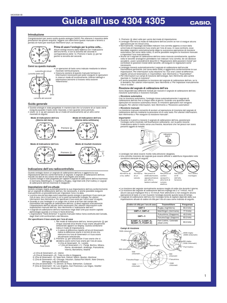 Guida CASIO 4304 | PDF