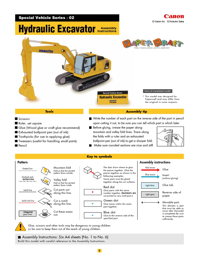 Papercraft Intruction Shovel I e A4 | PDF