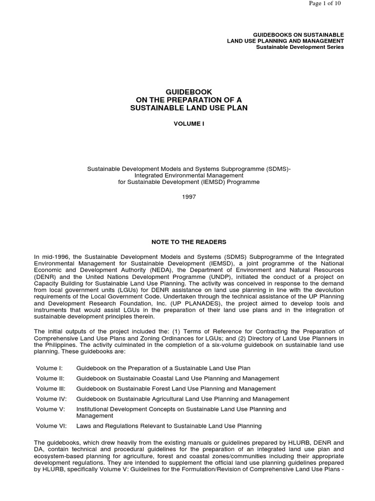 Planning Cadastre Guidebook On The Preparation of A Sustainable Land ...