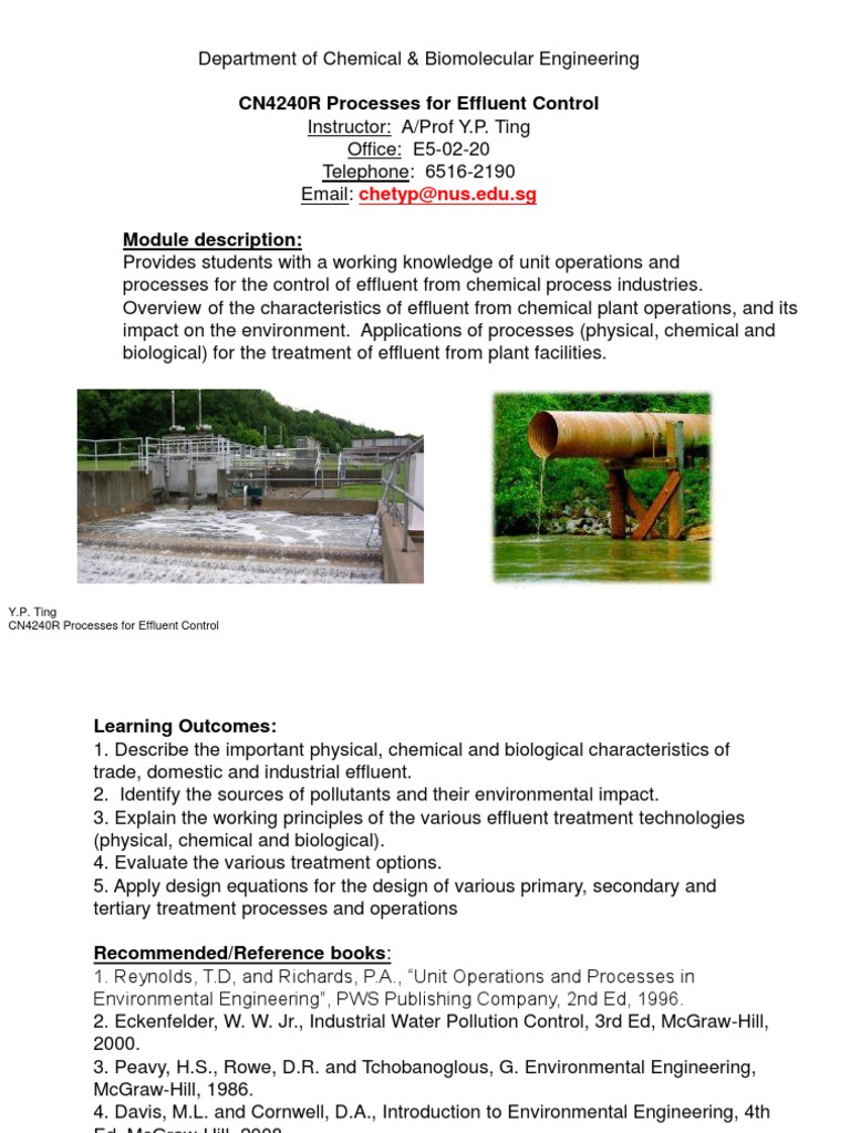 Effluent Control 1 | PDF | Sewage Treatment | Wastewater
