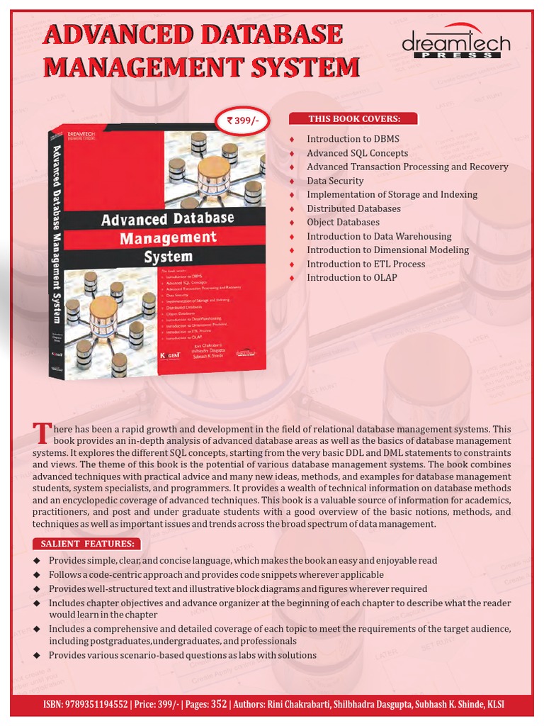 Advanced Database Management System | PDF | Databases | Data Warehouse Advanced Database Management System | PDF | Databases | Data Warehouse