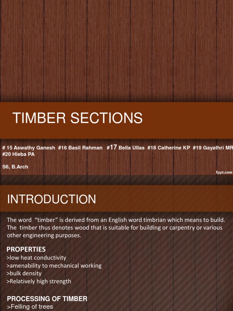 Timber Sections | PDF | Lumber | Window