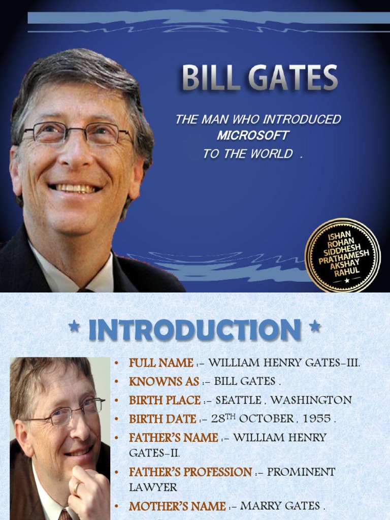 Bill Gates (Entrepreneur) | PDF | Microsoft | Office Equipment