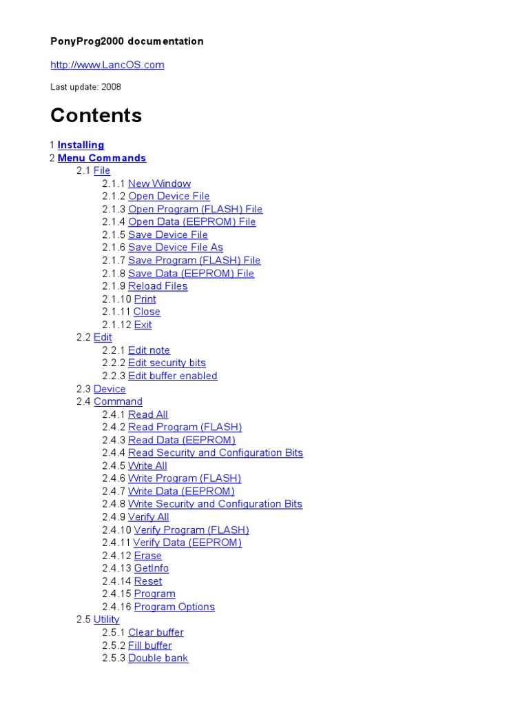 PonyProg - Manual | PDF | Computer Architecture | Electronic Engineering