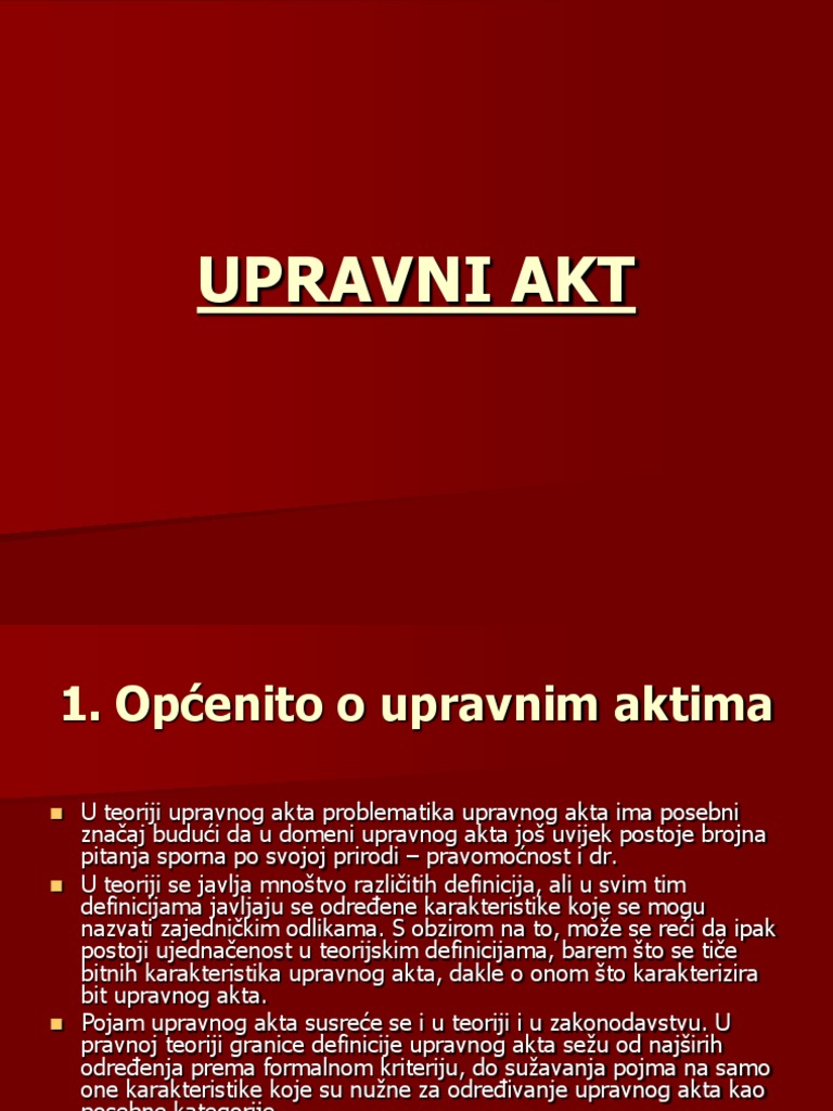 Upravni Akt | PDF