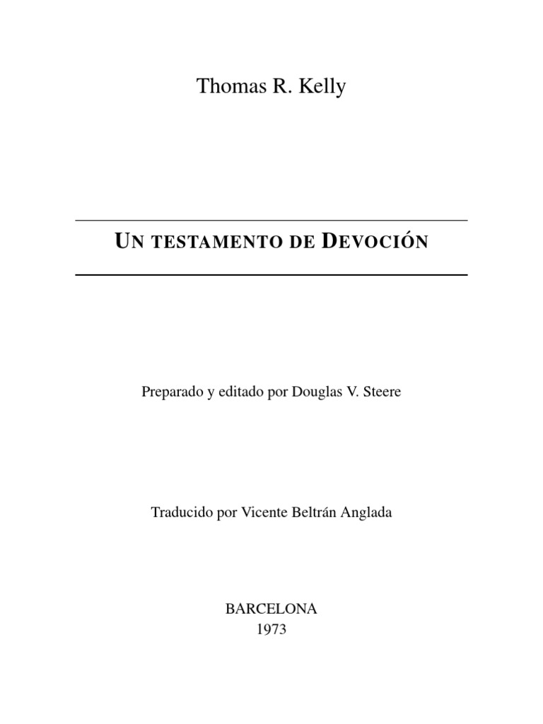 Testamento de Devoción de Thomas Kelly | PDF | Amor | Oración