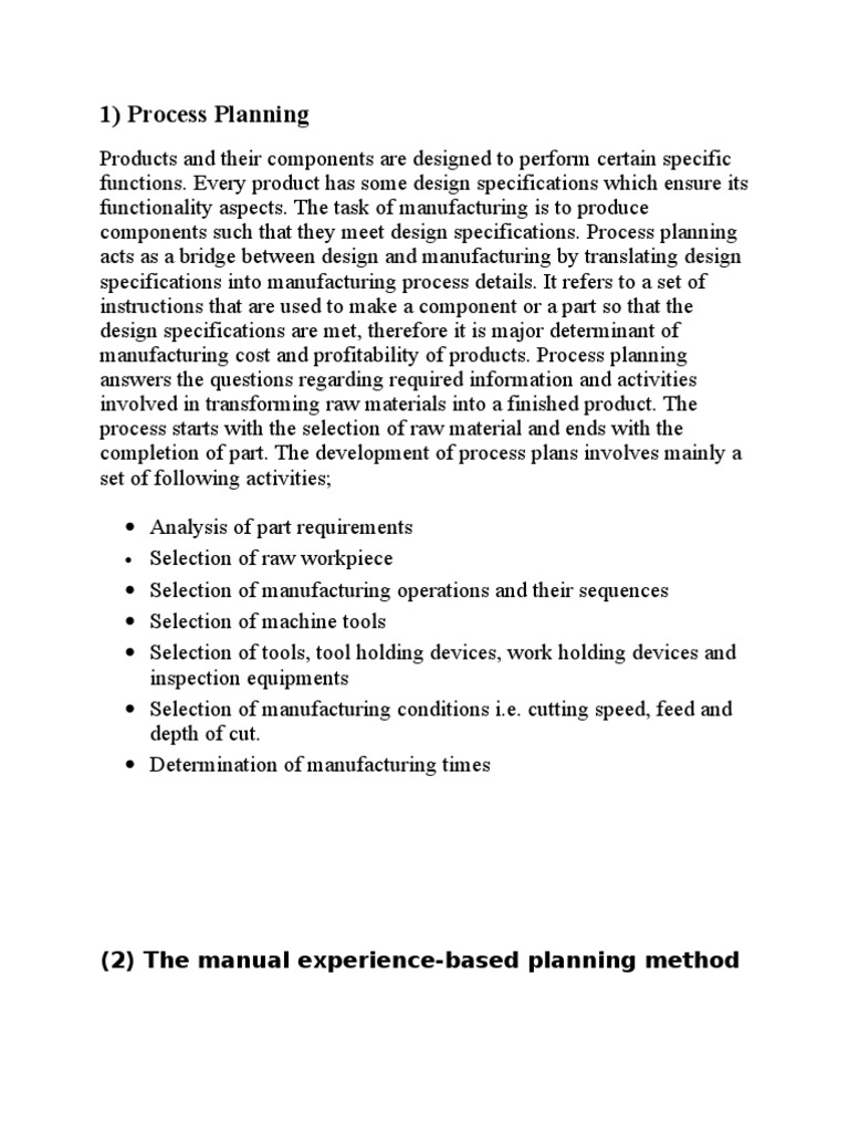 Computer Aided Process Planning | PDF | Technology & Engineering