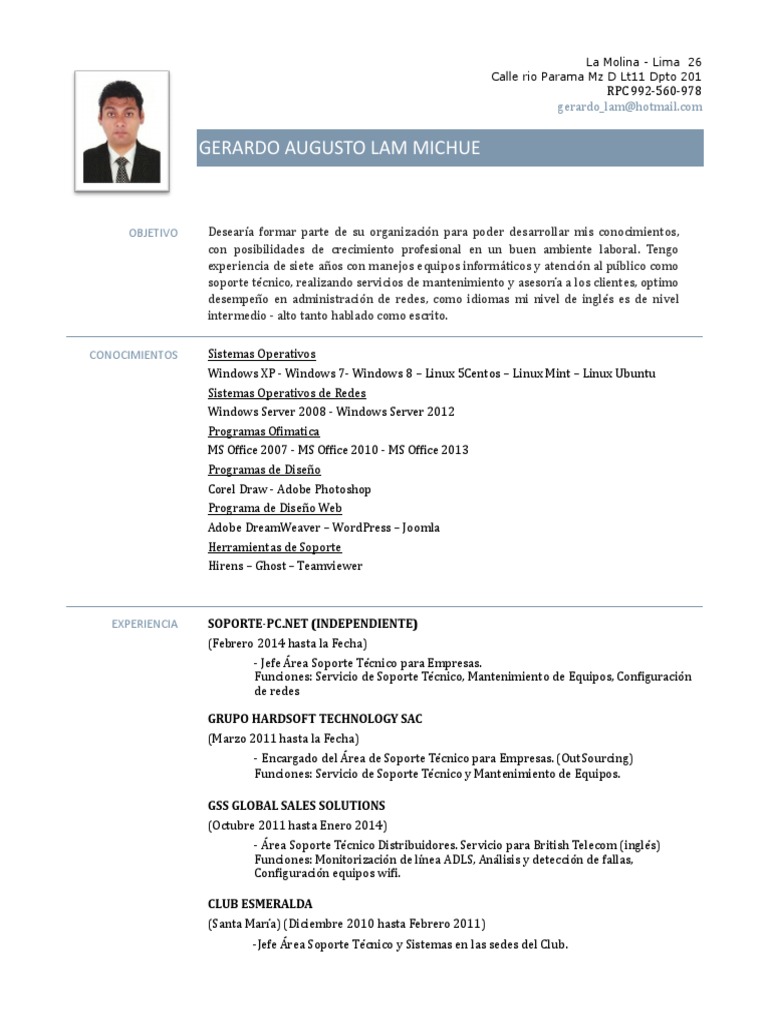 Curriculum Vitae | PDF | Adobe Systems | Microsoft Windows