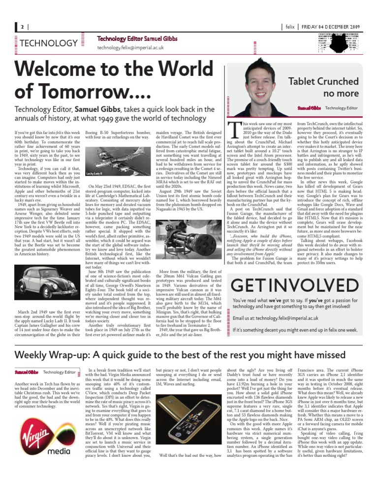 Felix Technology Section 4-12-2009 | PDF | Apple Inc. | I Phone