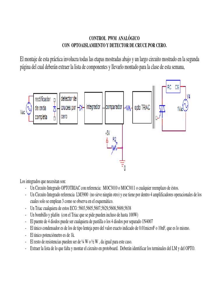Practica - 6 PWM Analogico | PDF | Circuitos electrónicos | Componentes
