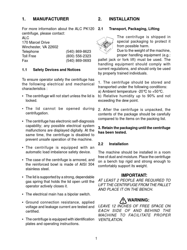 PK 120 Manual Usuario | Download Free PDF | Centrifuge | Centrifugation