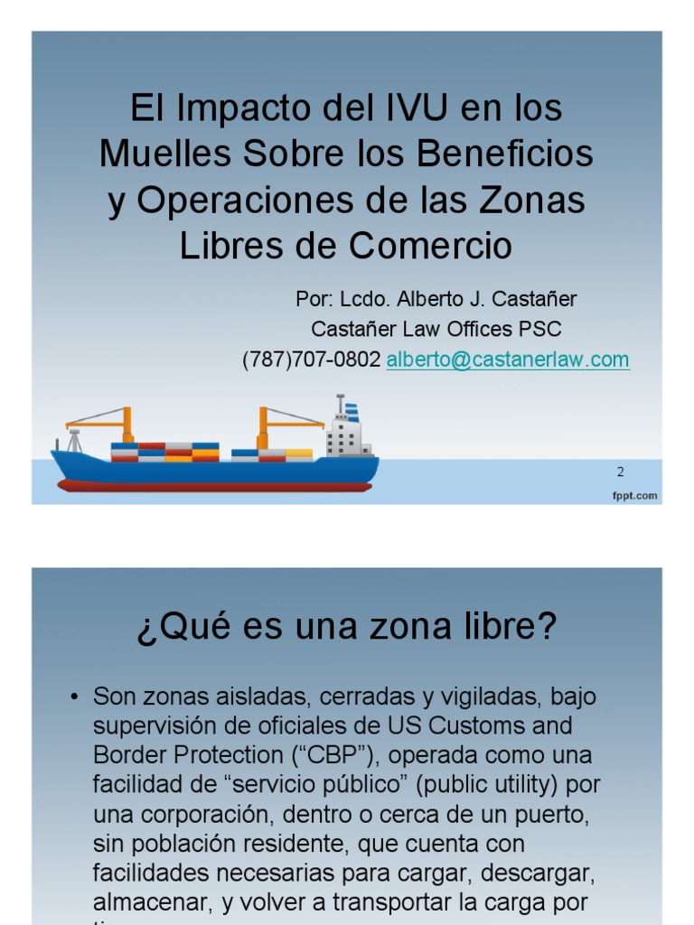 Ivu en Los Muelles y Zona Libre | PDF | Arancel | Puerto Rico