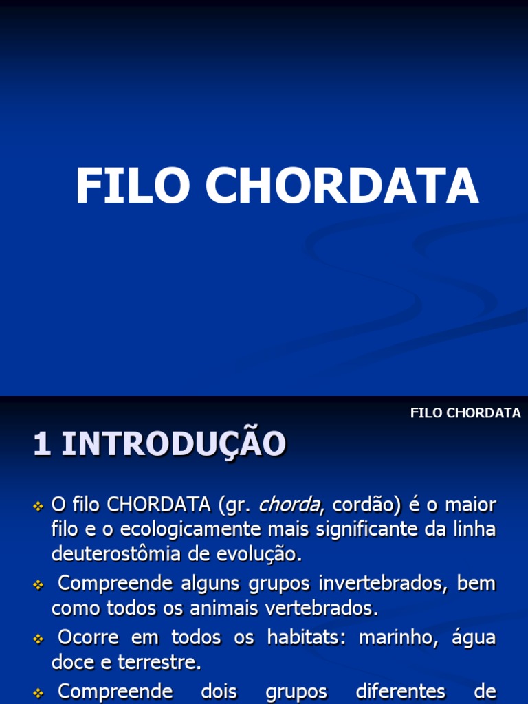 01 FILO CHORDATA Urochoradata e Cephalochordata | PDF | Sistema ...