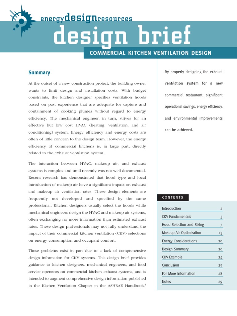Commercial Kitchen Design Guide | PDF | Ventilation (Architecture ...