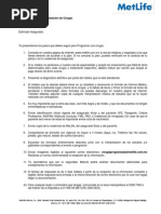 METLIFE Informe Medico | PDF | Privacidad de la información | Medicina ...