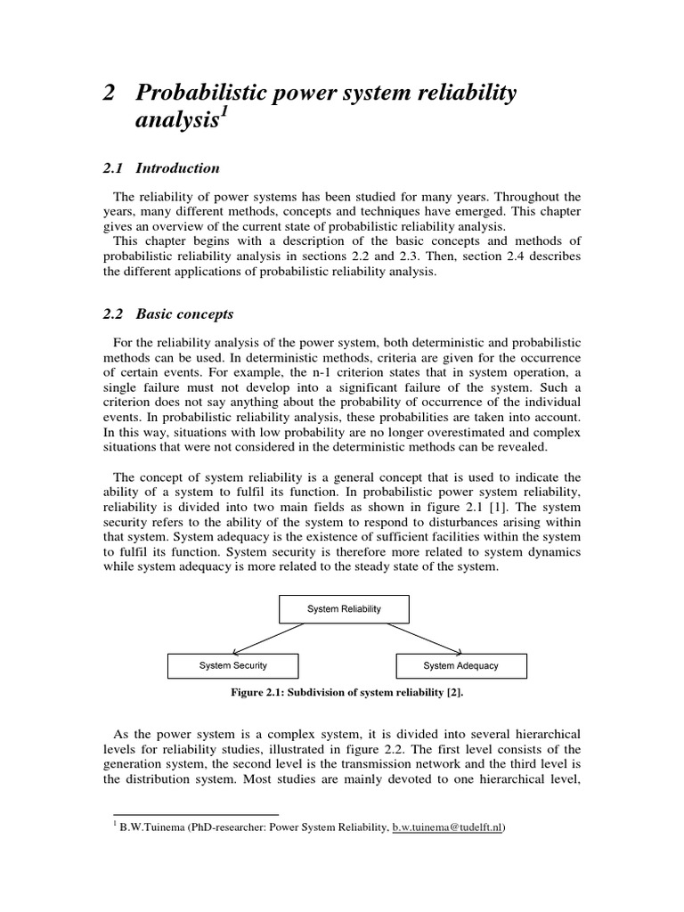 Power System Reliability | PDF | Cost–Benefit Analysis | Reliability ...
